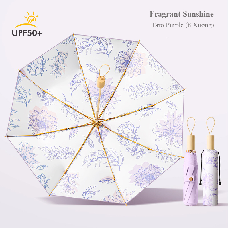 Fragrant Sunshine - Taro Purplr - [GIÁ RẺ-GẬP 3-100CM-8 XƯƠNG] Ô dù cầm ...